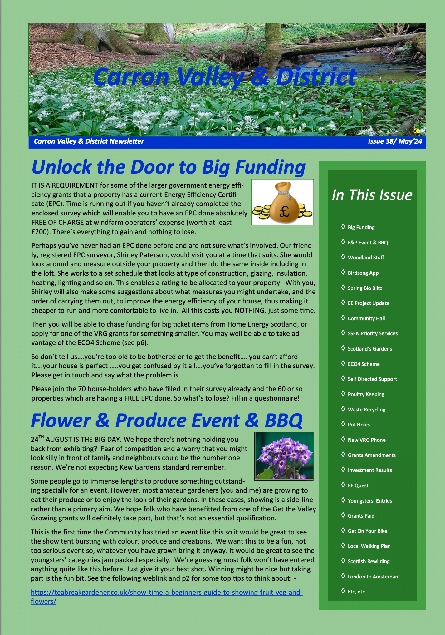 May 2024 newsletter - Valley Renewables Group - Development Trust